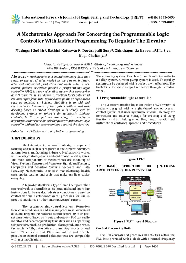 A Mechatronics Approach For Concerting the Programmable Logic ...