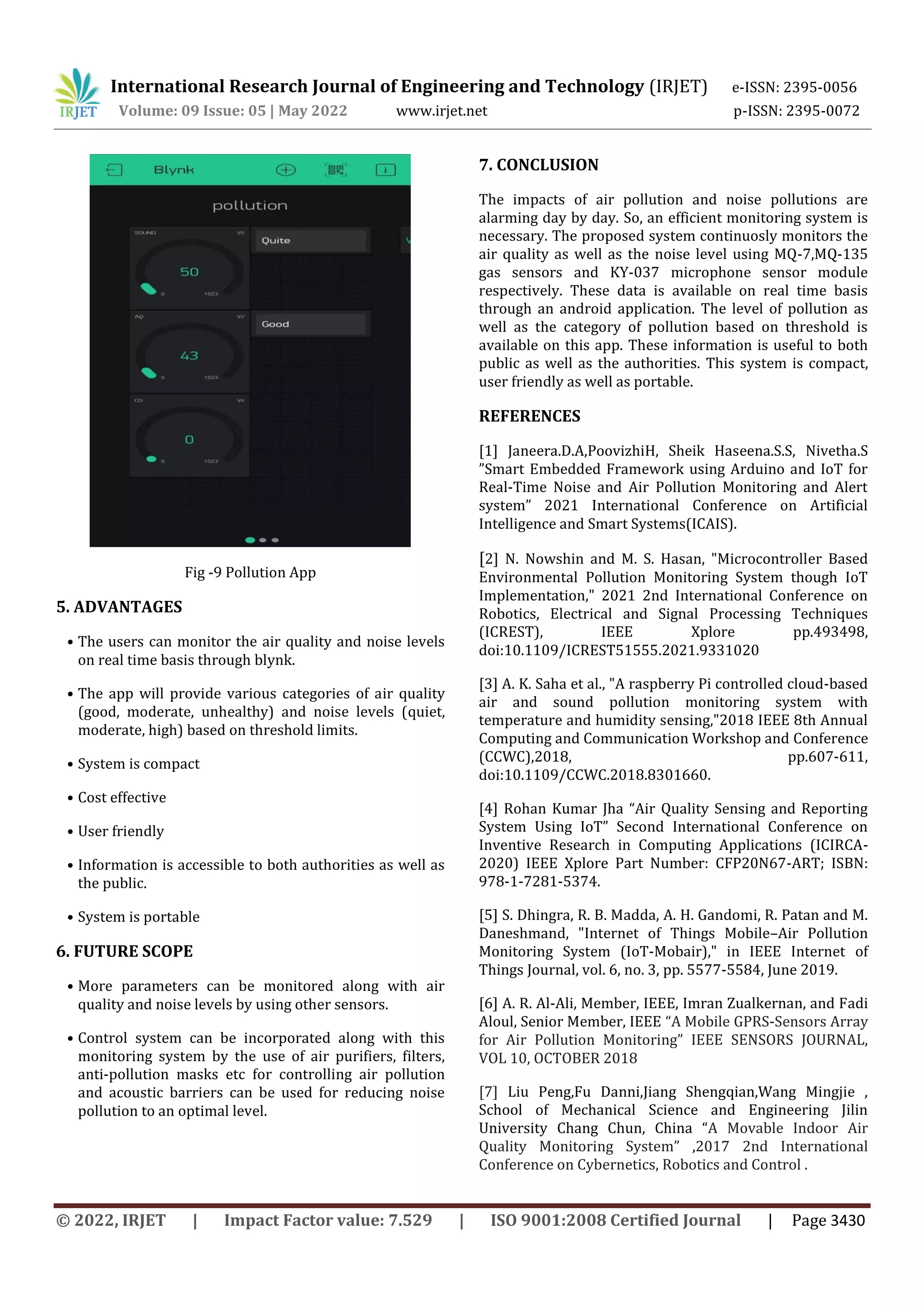 IoT BASED REAL TIME AIR AND NOISE POLLUTION ALERT SYSTEM FOR ASTHMA AND ...