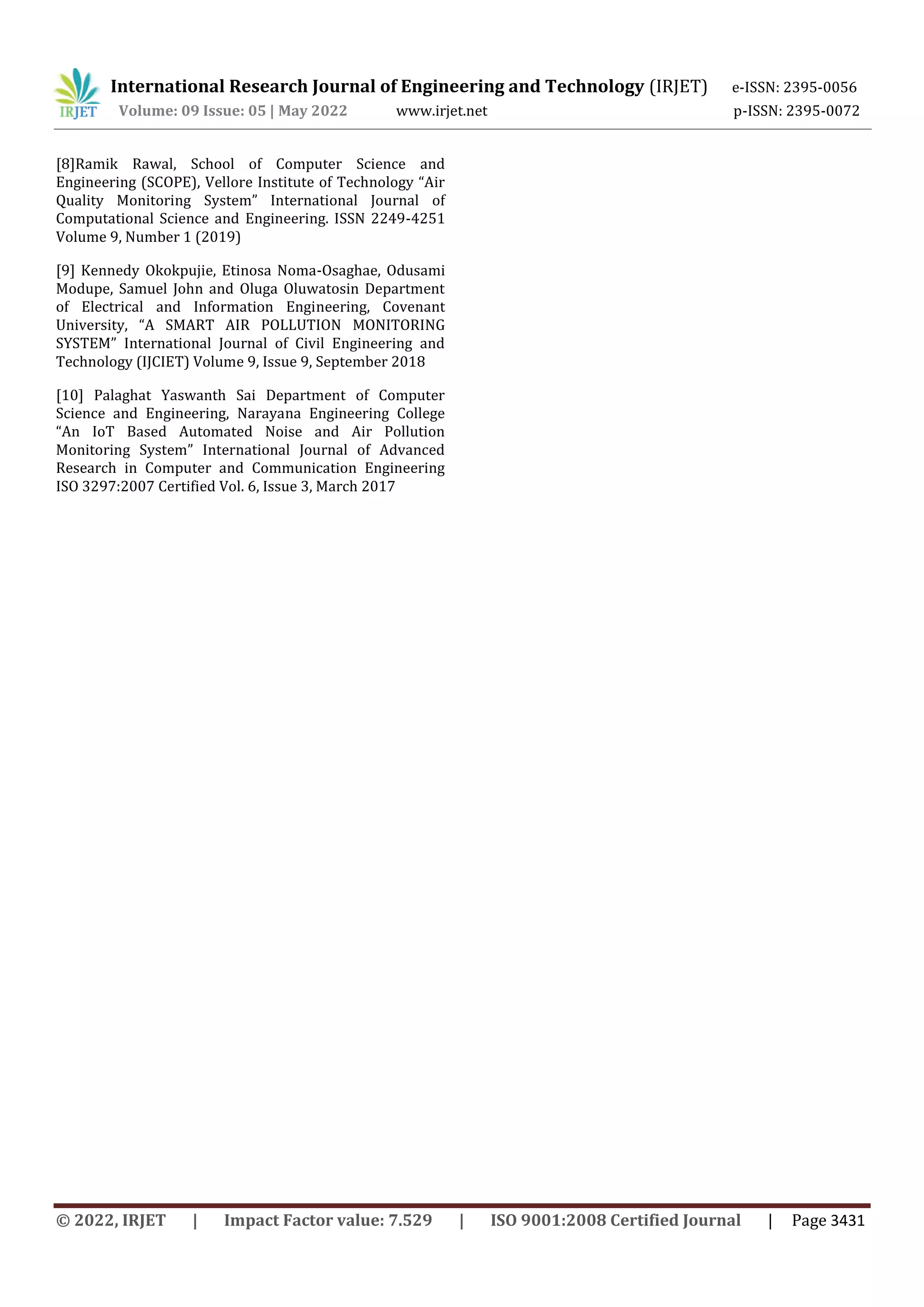 IoT BASED REAL TIME AIR AND NOISE POLLUTION ALERT SYSTEM FOR ASTHMA AND ANGINA PATIENTS | PDF