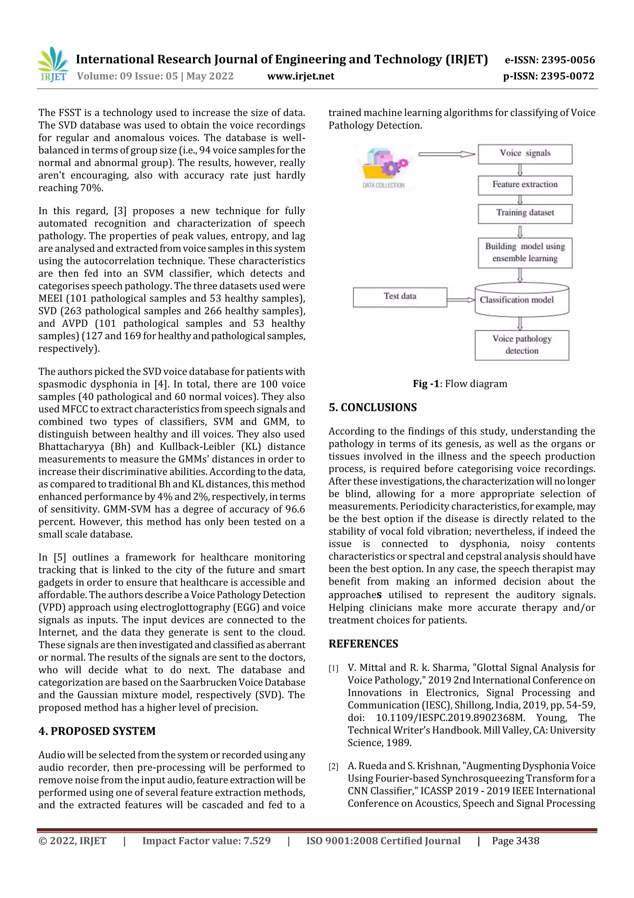 A Survey Paper on Detection of Voice Pathology Using Machine Learning | PDF | Digital Audio ...