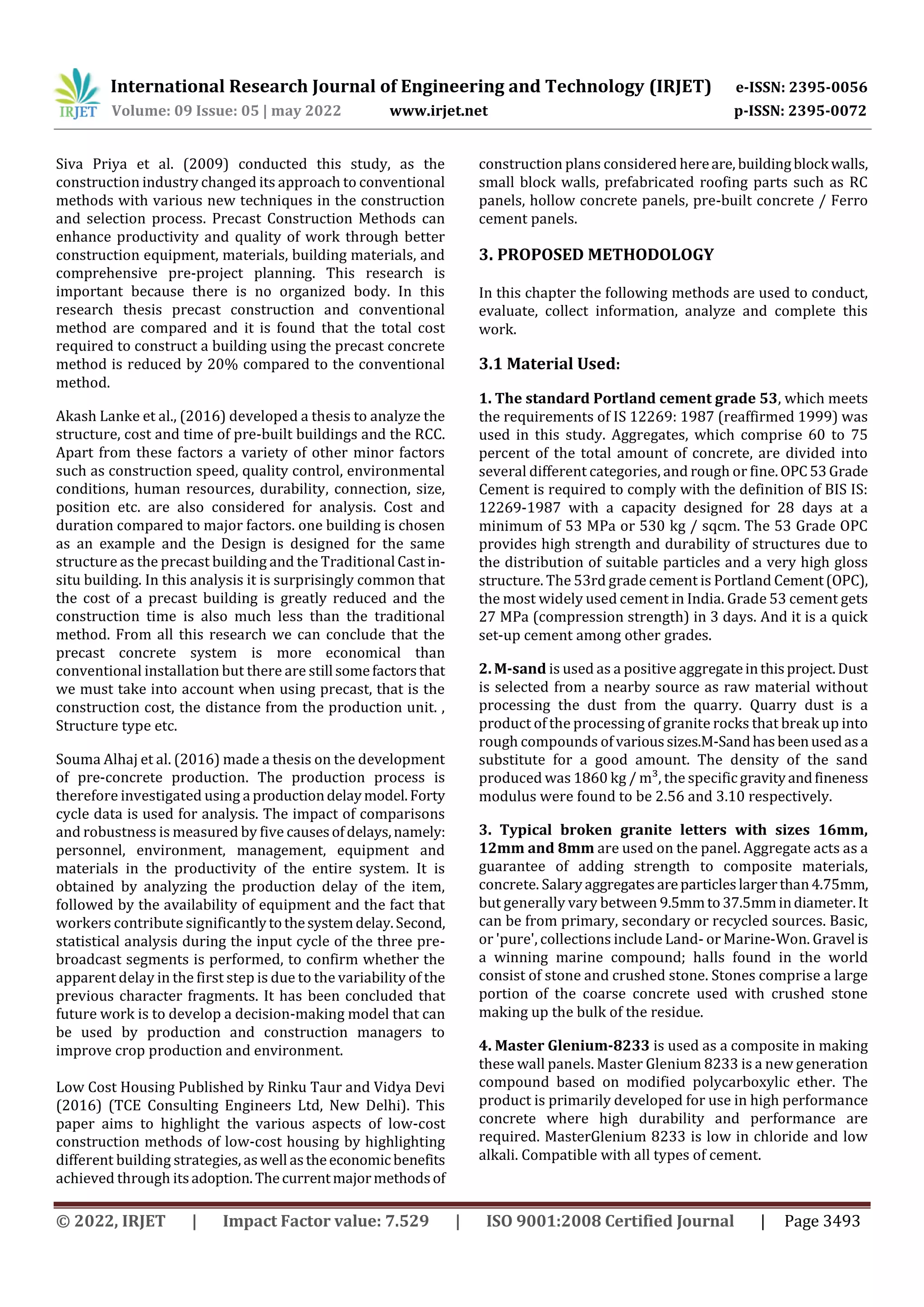 Development OF Low Cost Durable Precast Compound Wall | PDF