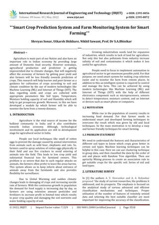 Smart Crop Prediction System and Farm Monitoring System for Smart Farming”” | PDF | Agriculture ...