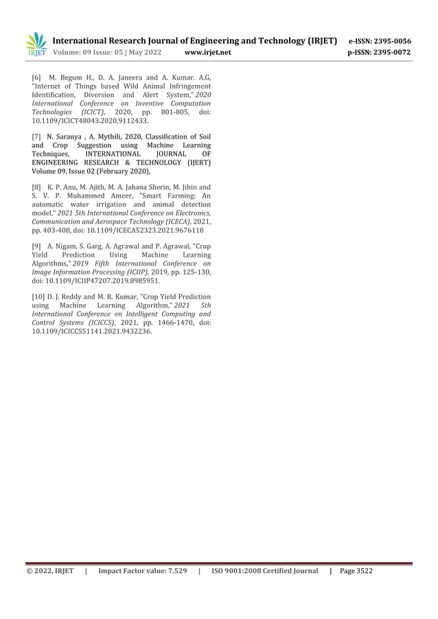 Smart Crop Prediction System And Farm Monitoring System For Smart