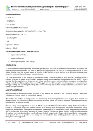 A Power factor correction control technique for EV battery charging ...