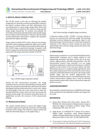 A Review on Deformation Measurement from Speckle Patterns using Digital Image Correlation | PDF