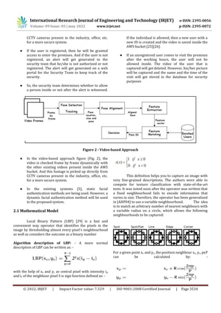 Dynamic Based face authentication using Video-Based Method | PDF