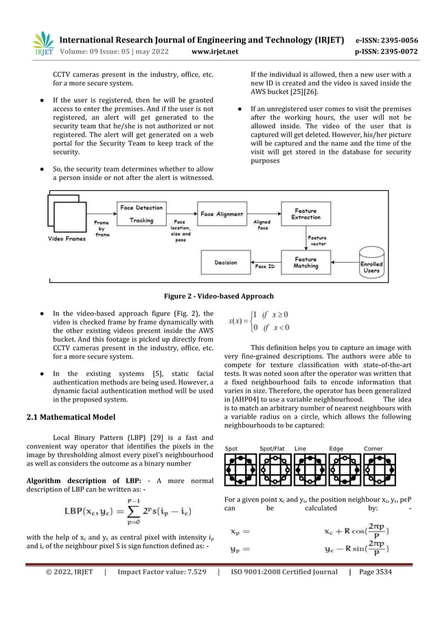 Dynamic Based face authentication using Video-Based Method | PDF Dynamic Based face authentication using Video-Based Method | PDF