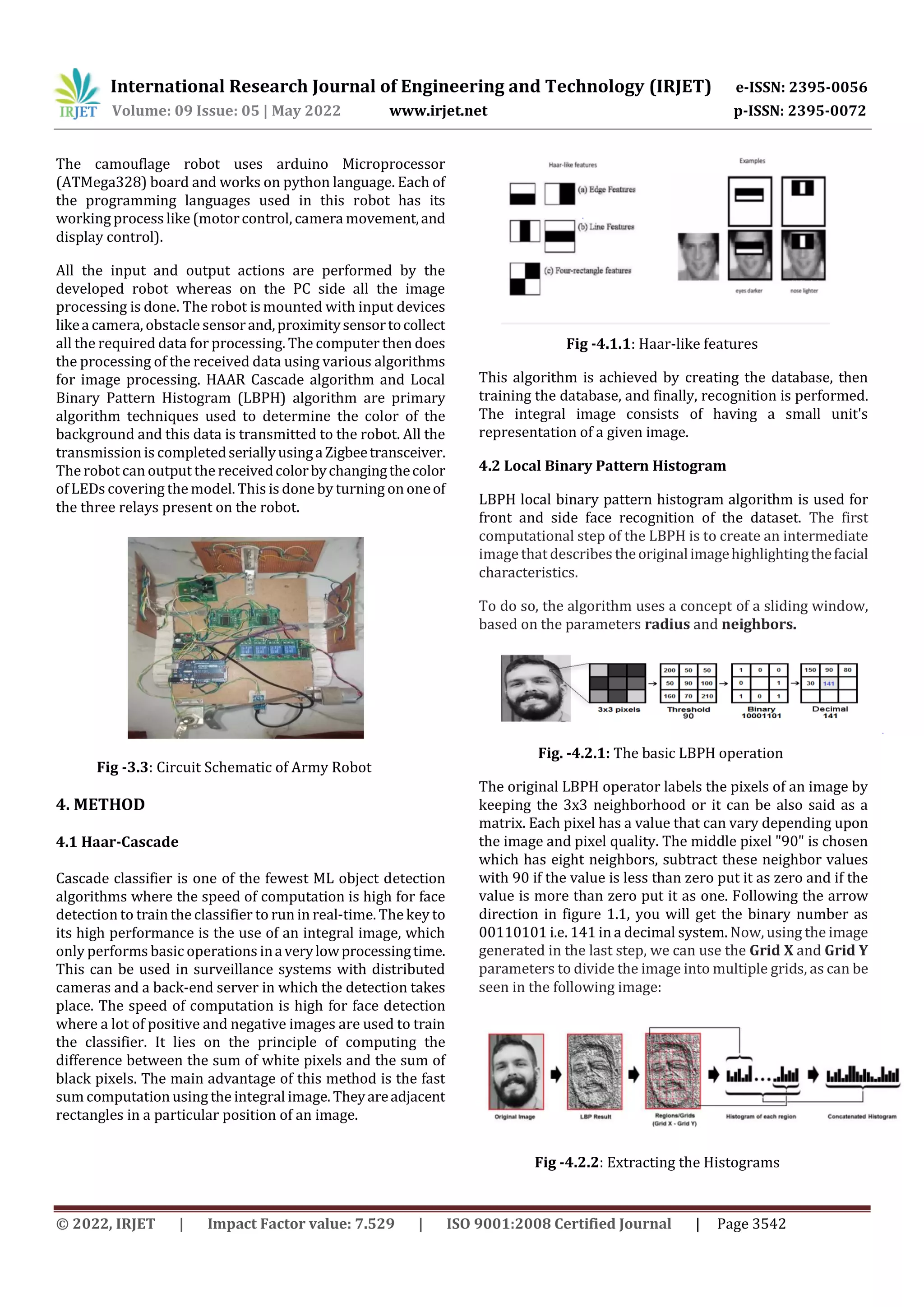 Camouflage Surveillance Robot In Defense Using Artificial Intelligence | PDF