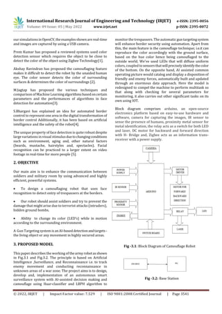 Camouflage Surveillance Robot In Defense Using Artificial Intelligence | PDF