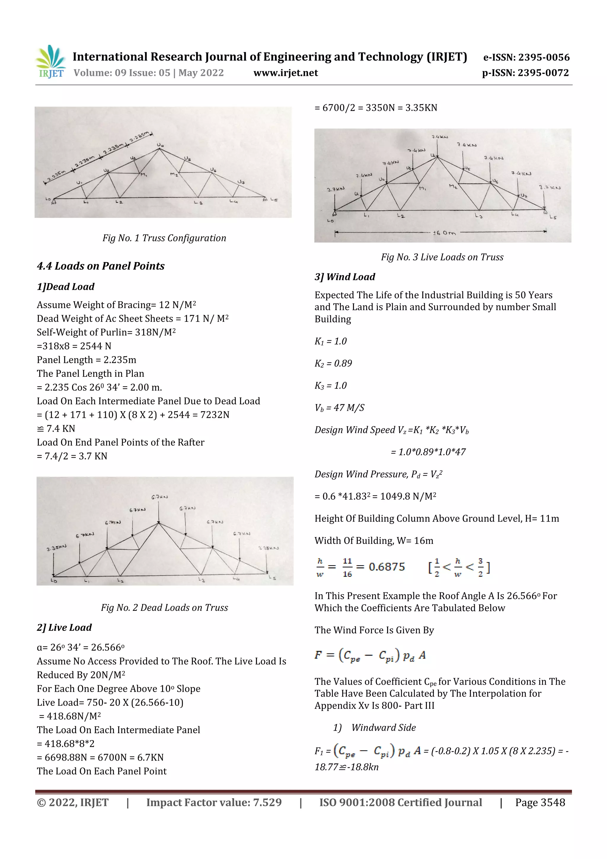 COMPARATIVE STUDY ON ANALYSIS AND DESIGN OF TRUSS USING MANUAL CALCULATIONS AND STAAD-PRO | PDF