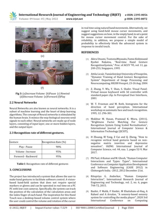Media Control Using Hand Gesture Moments | PDF