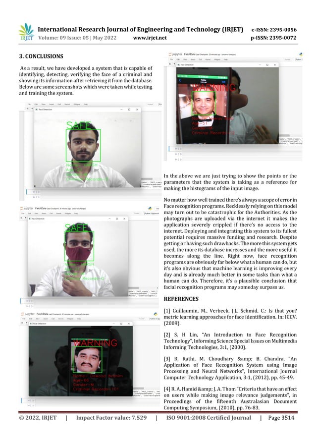 Criminal Face Identification | PDF