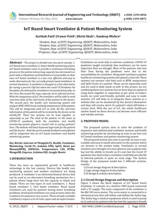 IoT Based Smart Ventilator & Patient Monitoring System | PDF