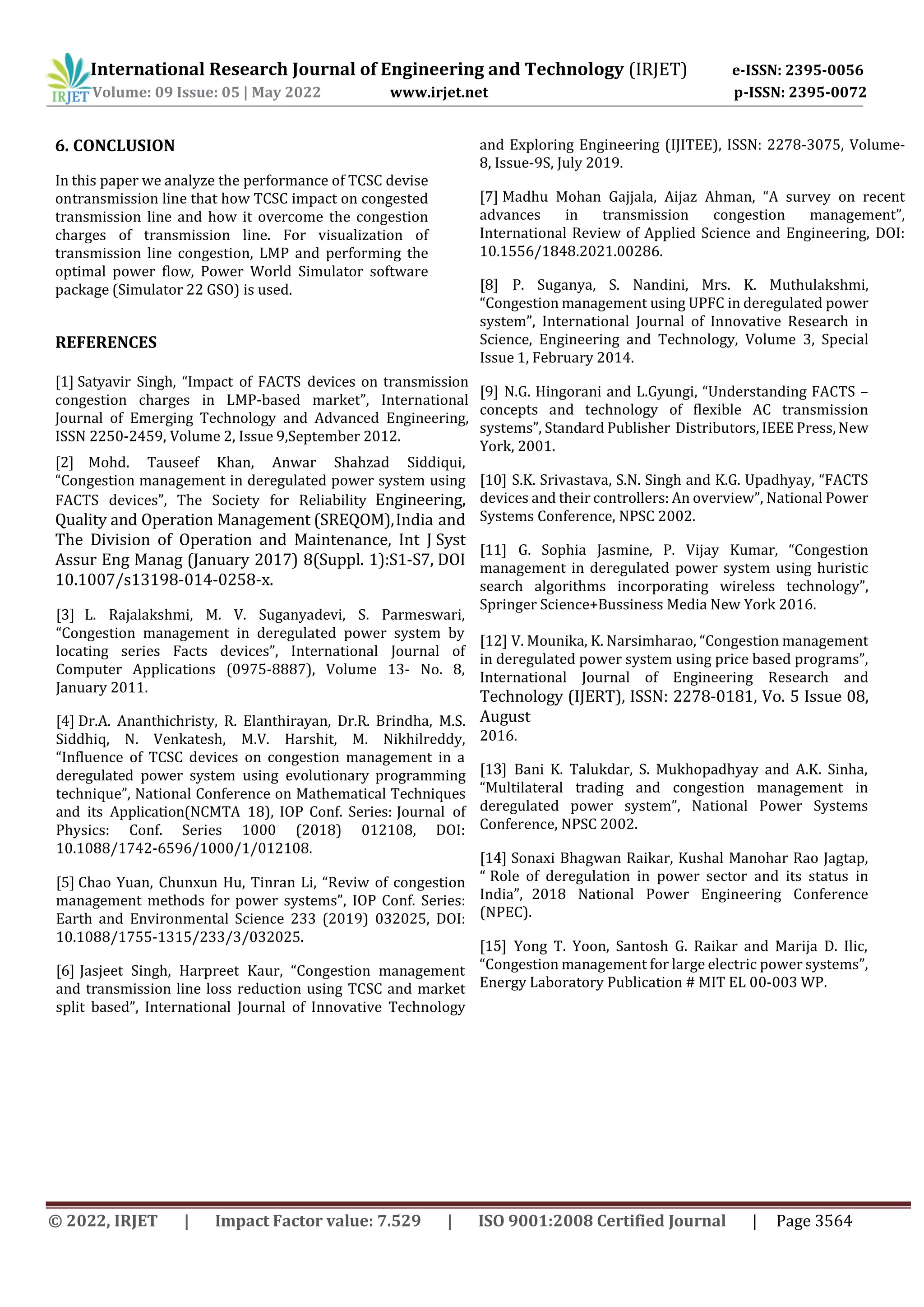 Congestion Management In Deregulated Power System By Using Facts Devices Pdf Computer