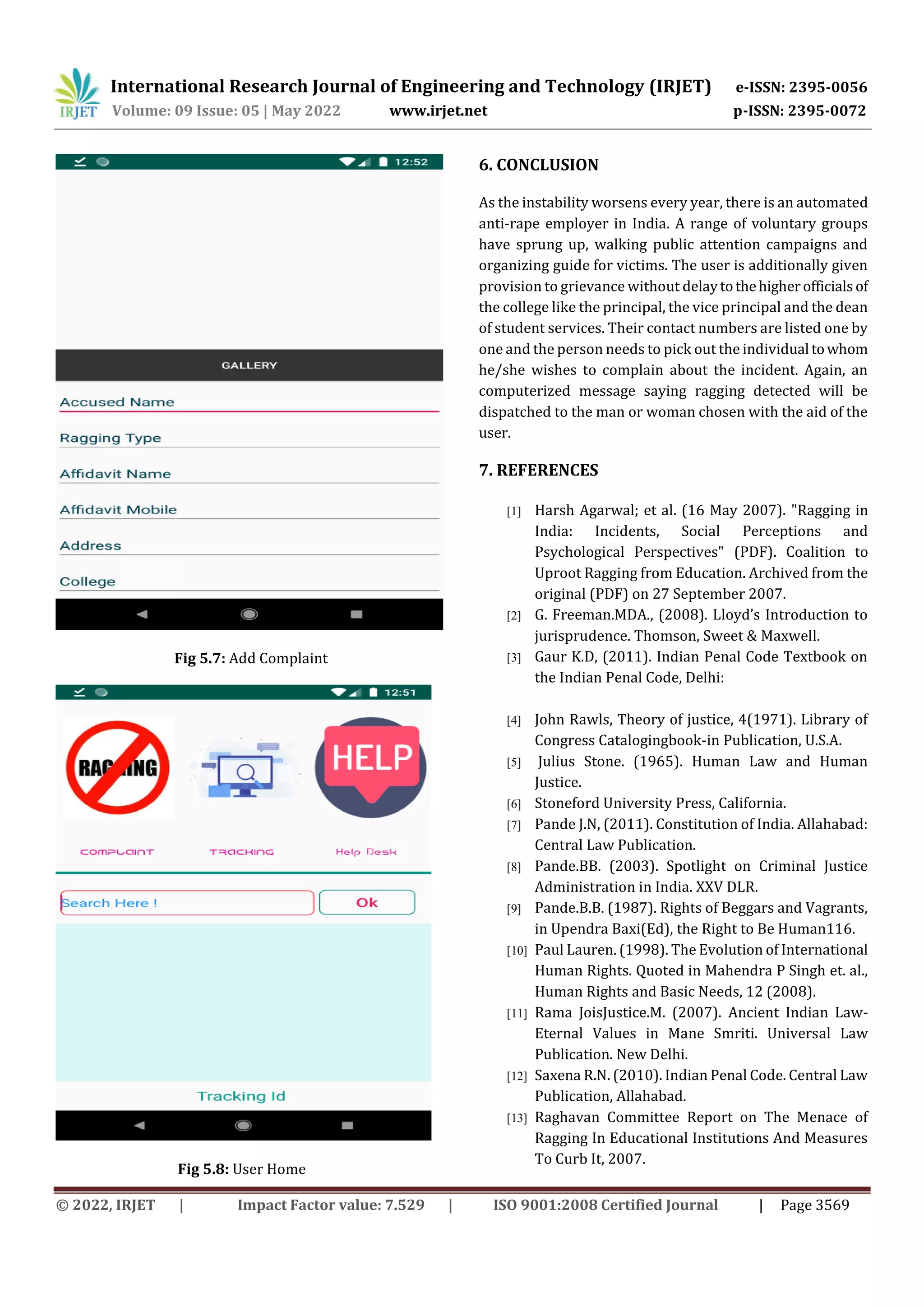 Controlling Anti Ragging System using Android | PDF
