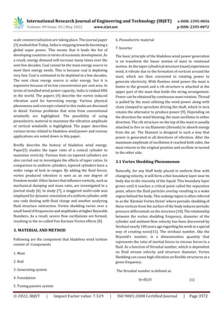 Study and Analysis on Bladeless Wind Turbine | PDF