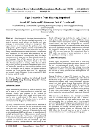 Sign Detection from Hearing Impaired | PDF | Artificial Intelligence ...