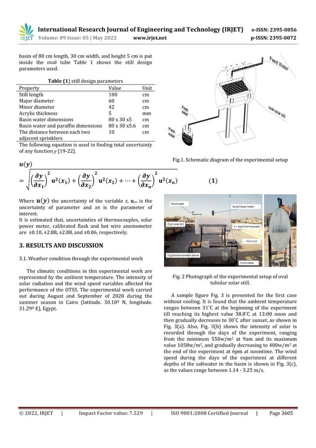 Thermal Performance of a Tubular Solar Still | PDF