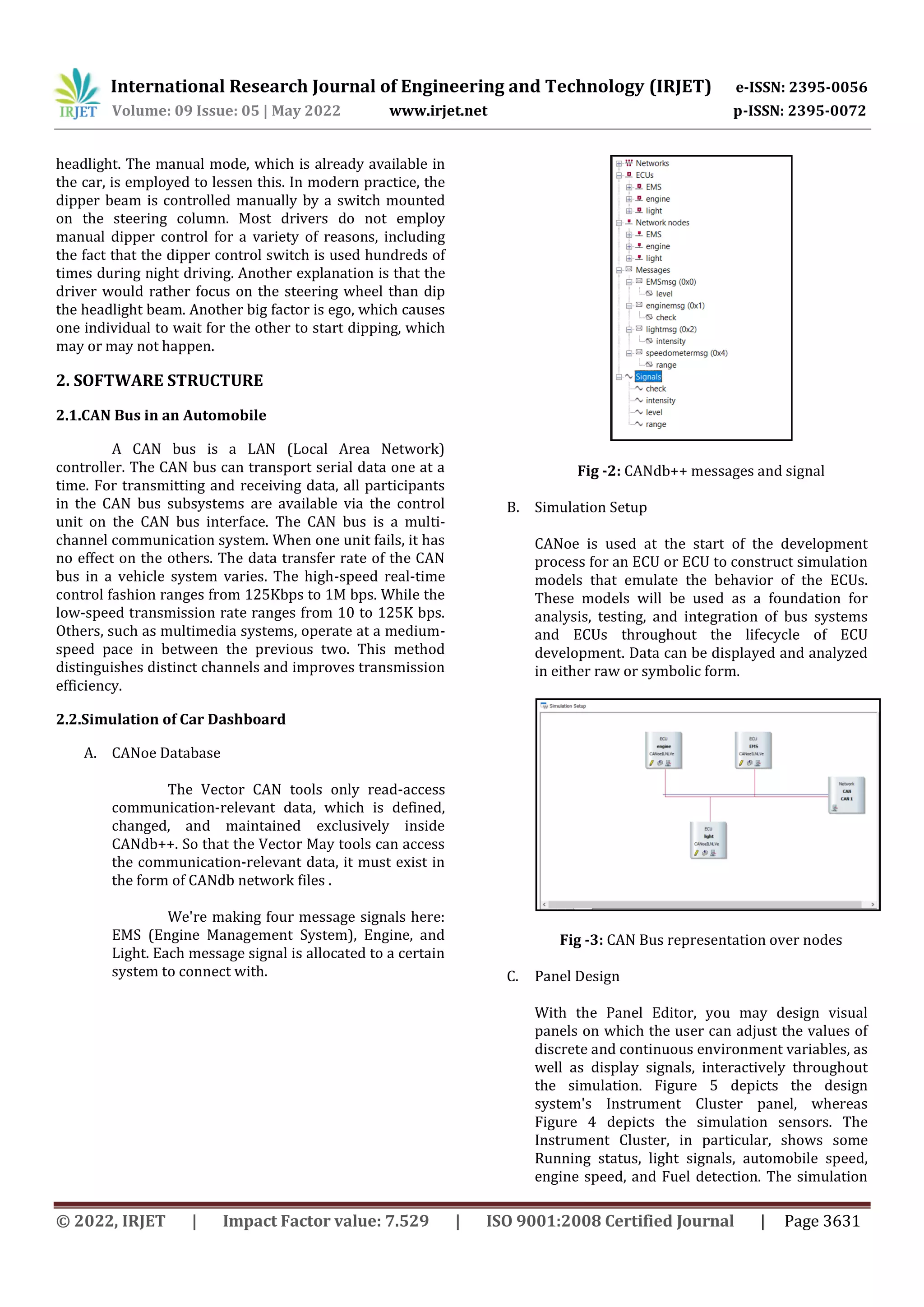 Implementation of Automatic Upper Dipper in Car Dashboard using CANoe ...