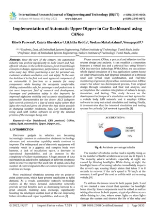Implementation of Automatic Upper Dipper in Car Dashboard using CANoe | PDF