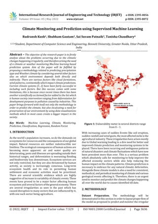 Climate Monitoring and Prediction using Supervised Machine Learning ...