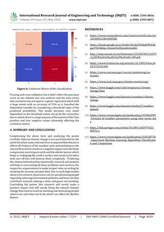 Climate Monitoring and Prediction using Supervised Machine Learning ...