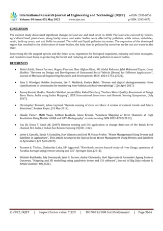 Ganga river corridor mapping, pollution impact assessment in the ...