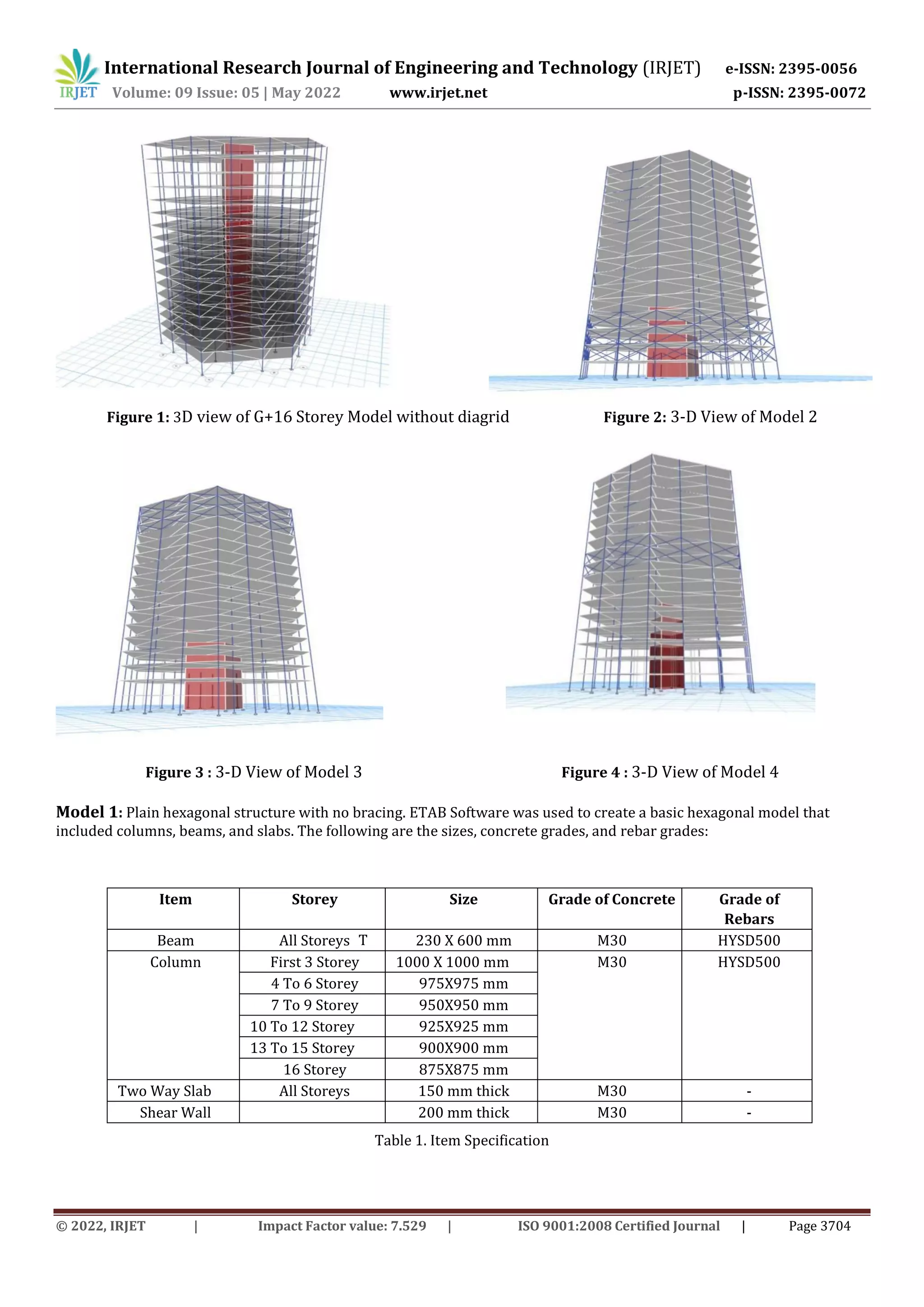 “Analysis of Multi Storied Diagrid Structure using ETABS Software” | PDF