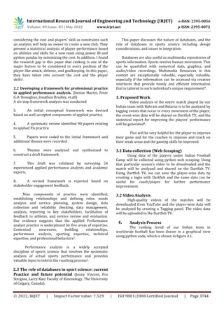 ANALYSIS OF FOOTBALL PLAYERS’ PERFORMANCE USING PYTHON AND DARTFISH | PDF | Soccer | Sports