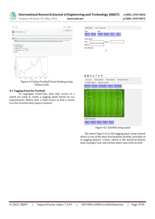 ANALYSIS OF FOOTBALL PLAYERS’ PERFORMANCE USING PYTHON AND DARTFISH | PDF