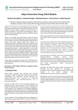 Object Detection Using YOLO Models | PDF