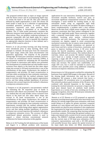 A Review Paper on Real-Time Hand Motion Capture | PDF | 3-D Graphics | Computer Software and ...