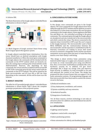 GOOGLE ASSISTANT SMART HOME USING A MULTI-LINGUAL SPEECH RECOGNITION SYSTEM | PDF