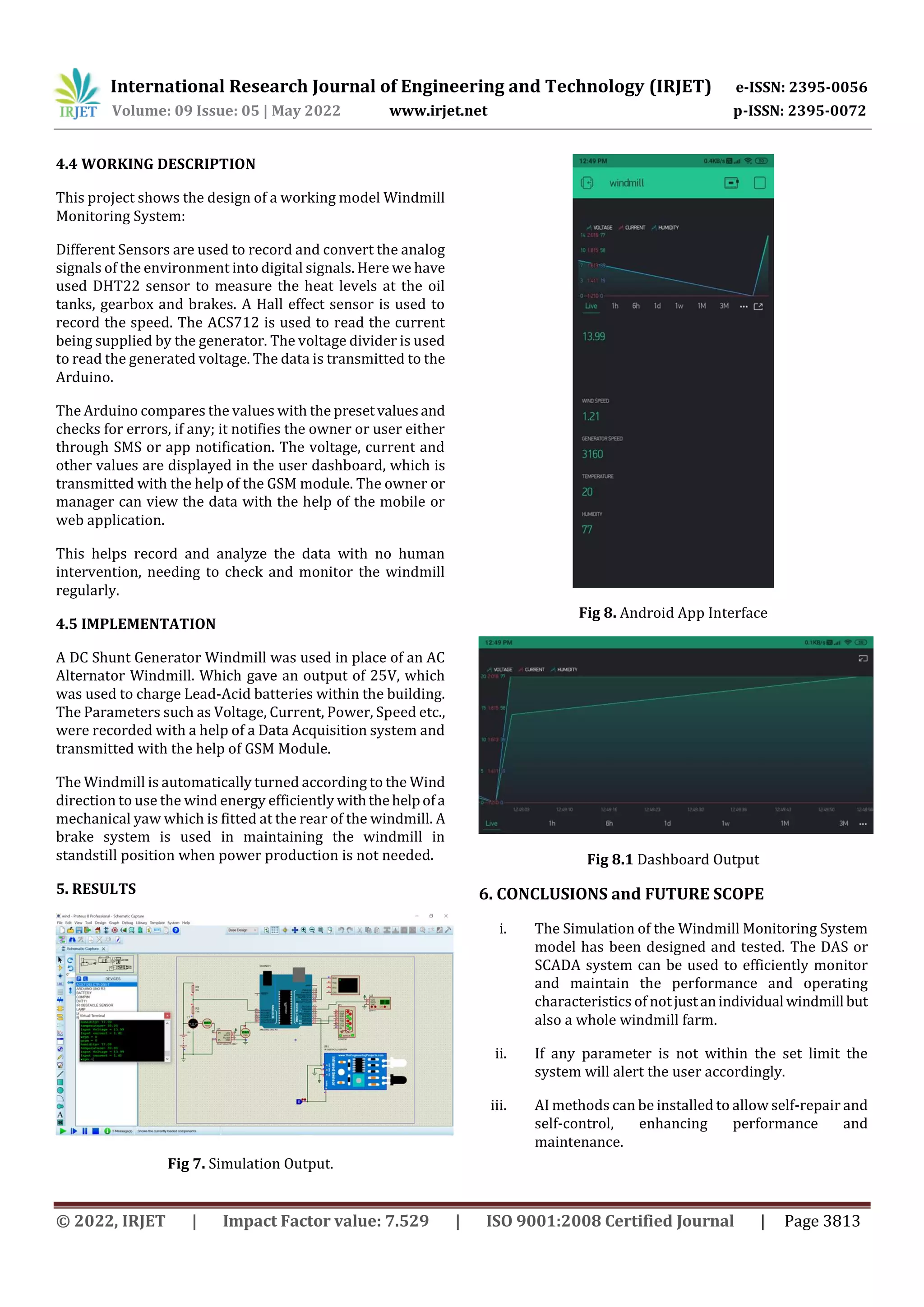 Development of Smart system for Monitoring Windmill | PDF