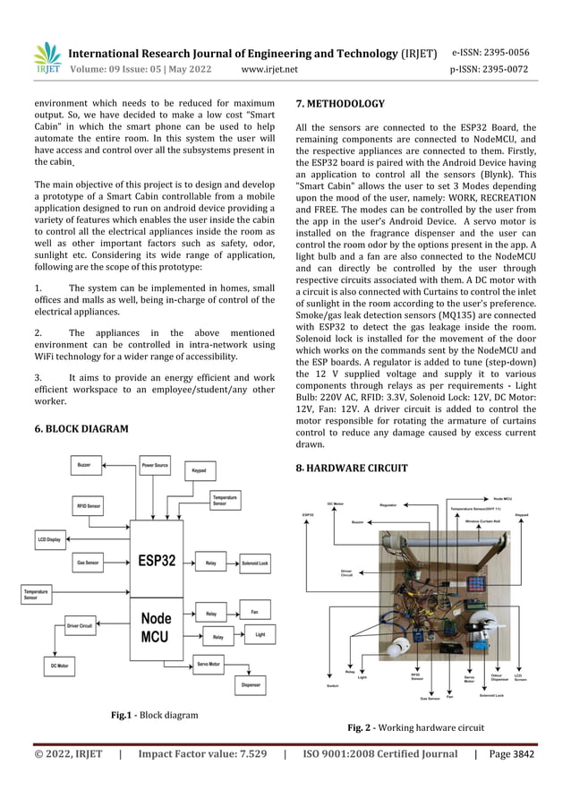 Smart Cabin using ESP and IoT | PDF