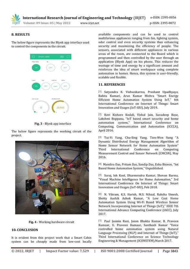 Smart Cabin using ESP and IoT | PDF