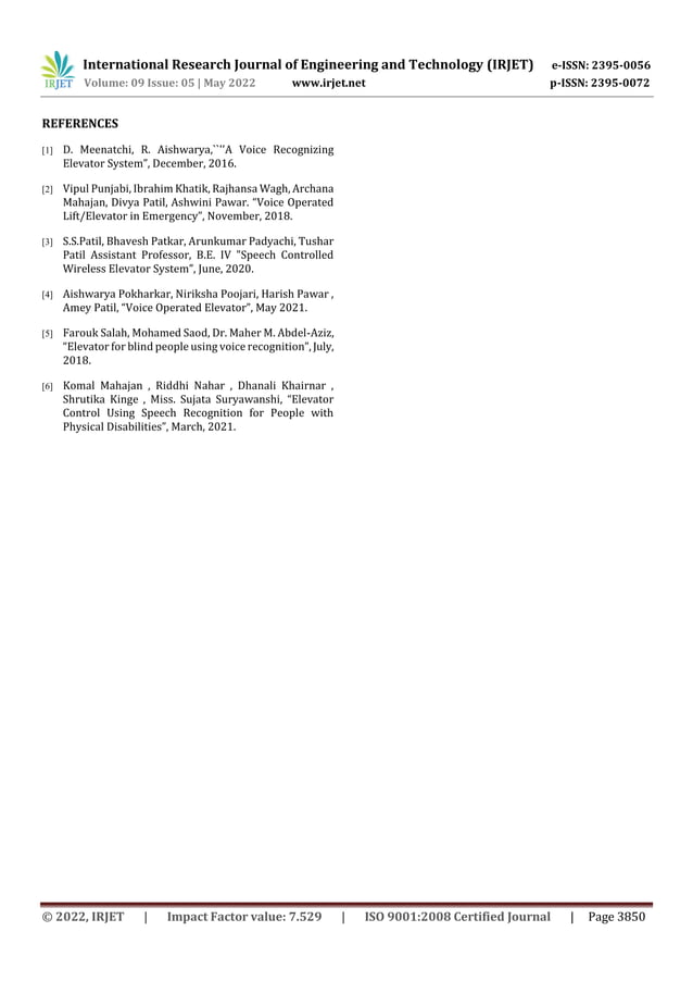 Smart Elevator | PDF