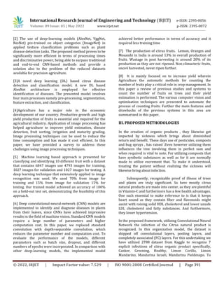 Convolutional Neural Network for Leaf and citrus fruit disease identification using deep ...