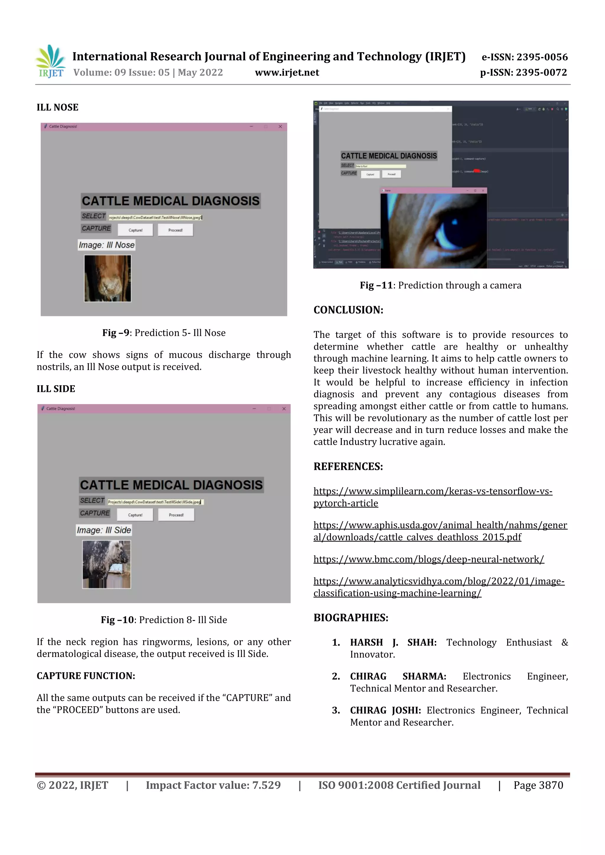 CATTLE MEDICAL DIAGNOSIS AND PREDICTION USING MACHINE LEARNING | PDF