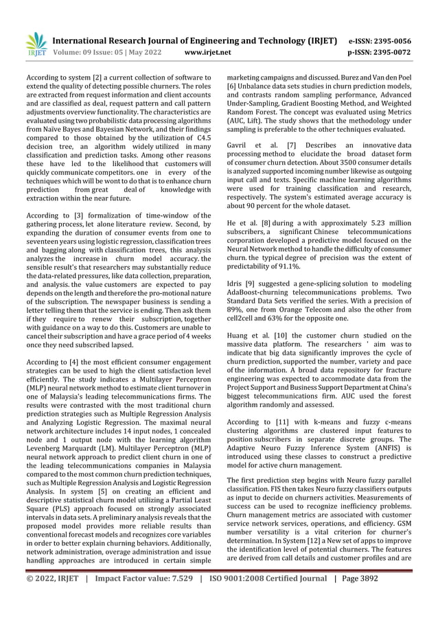 EVALUTION OF CHURN PREDICTING PROCESS USING CUSTOMER BEHAVIOUR PATTERN | PDF | Artificial ...