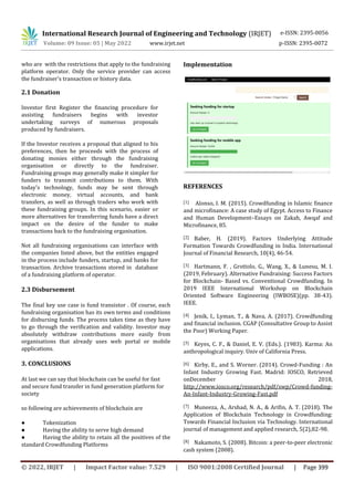 Block Chain - Based Crowd Funding Using Ethereum | PDF