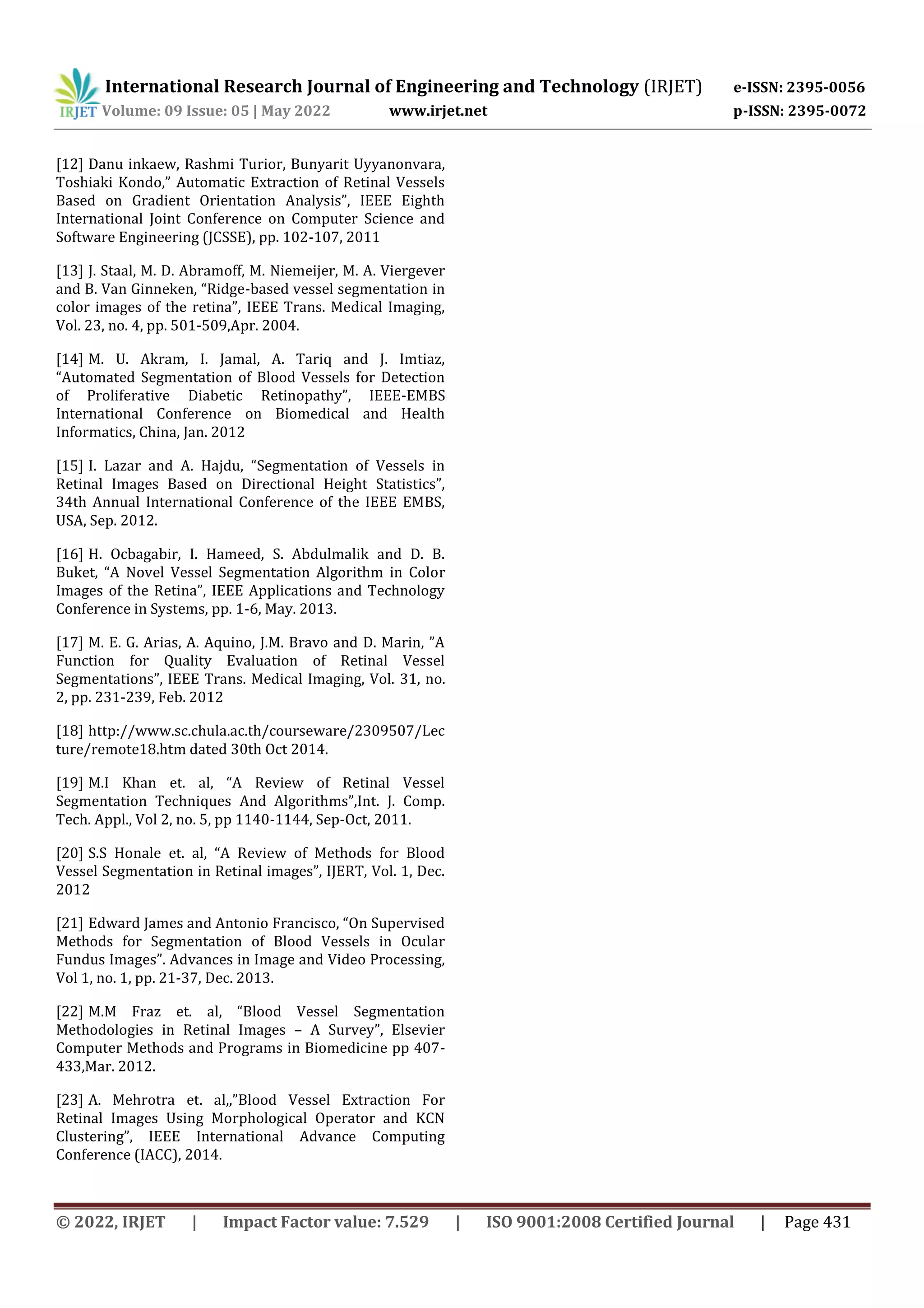 Retinal Vessel Segmentation in U-Net Using Deep Learning | PDF | Eye and Vision Conditions ...