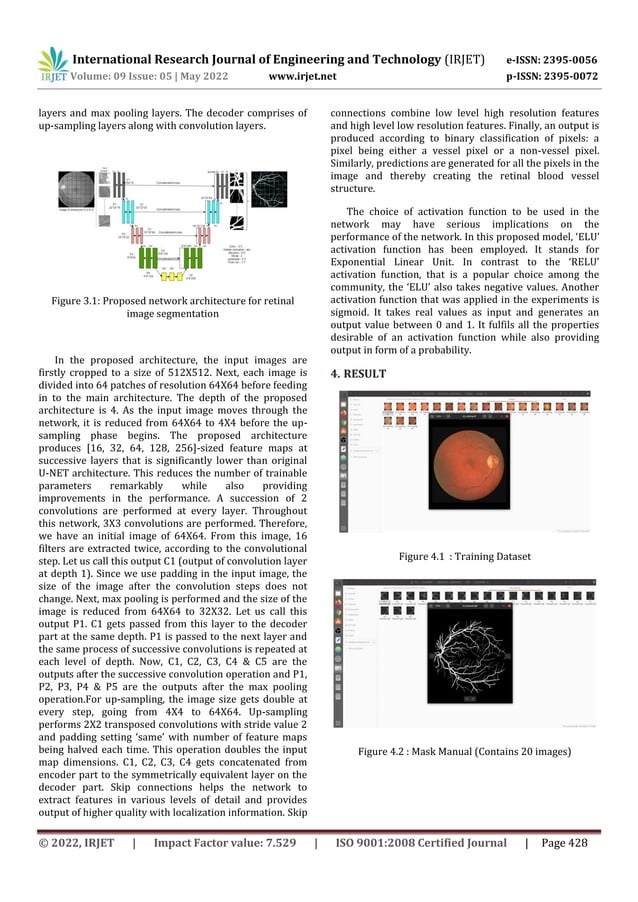 Retinal Vessel Segmentation in U-Net Using Deep Learning | PDF