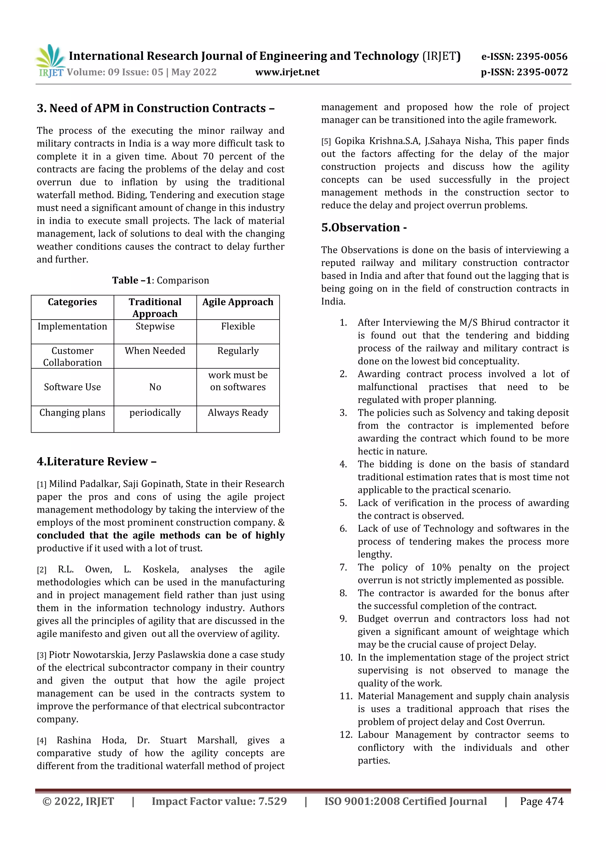 Introduction of Agile Project Management (APM) Methodology to a Railway ...