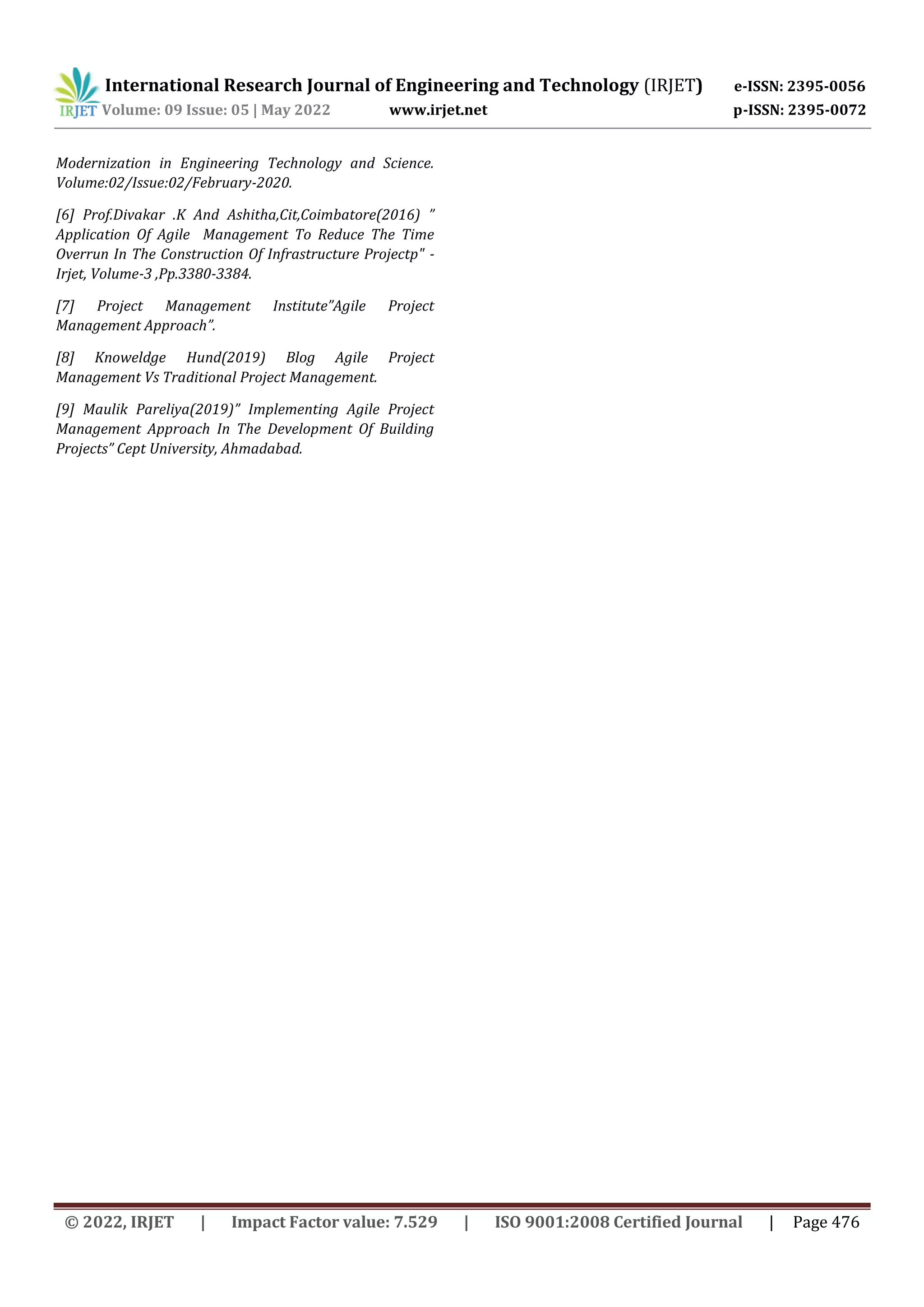 Introduction of Agile Project Management (APM) Methodology to a Railway and Military ...