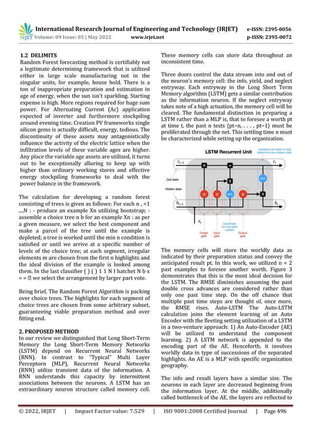 Forecasting Solar Power by LSTM & DBN Techniques using ML | PDF | Power and Energy Industry ...
