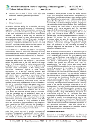 Rubber Powder As a Partial Replacement To Fine Aggregate in Geopolymer ...