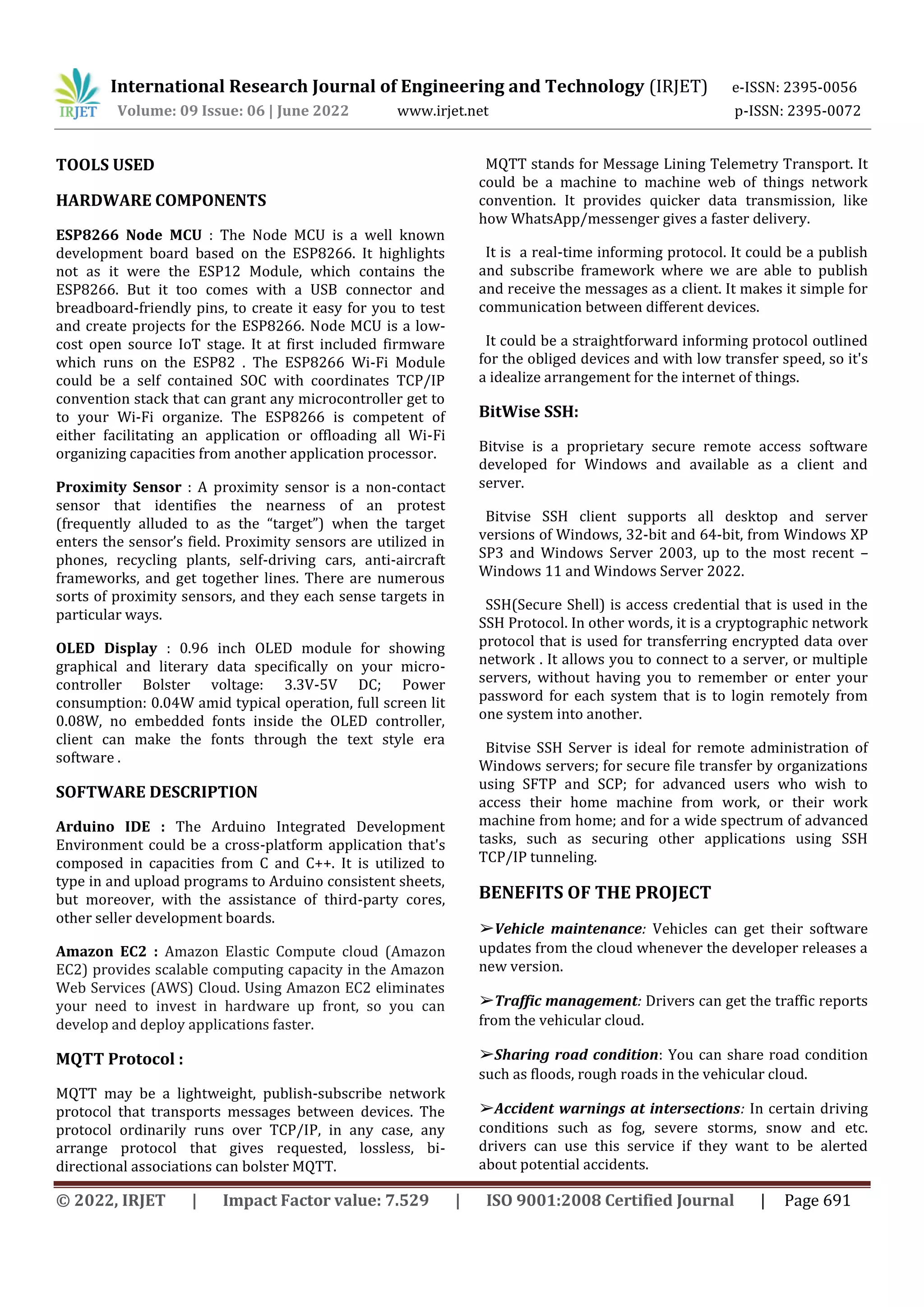VEHICLE TO VEHICLE COMMUNICATION USING NODEMCU(ESP8266) VIA CLOUD | PDF