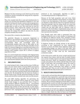 Data De-Duplication Engine for Efficient Storage Management | PDF ...