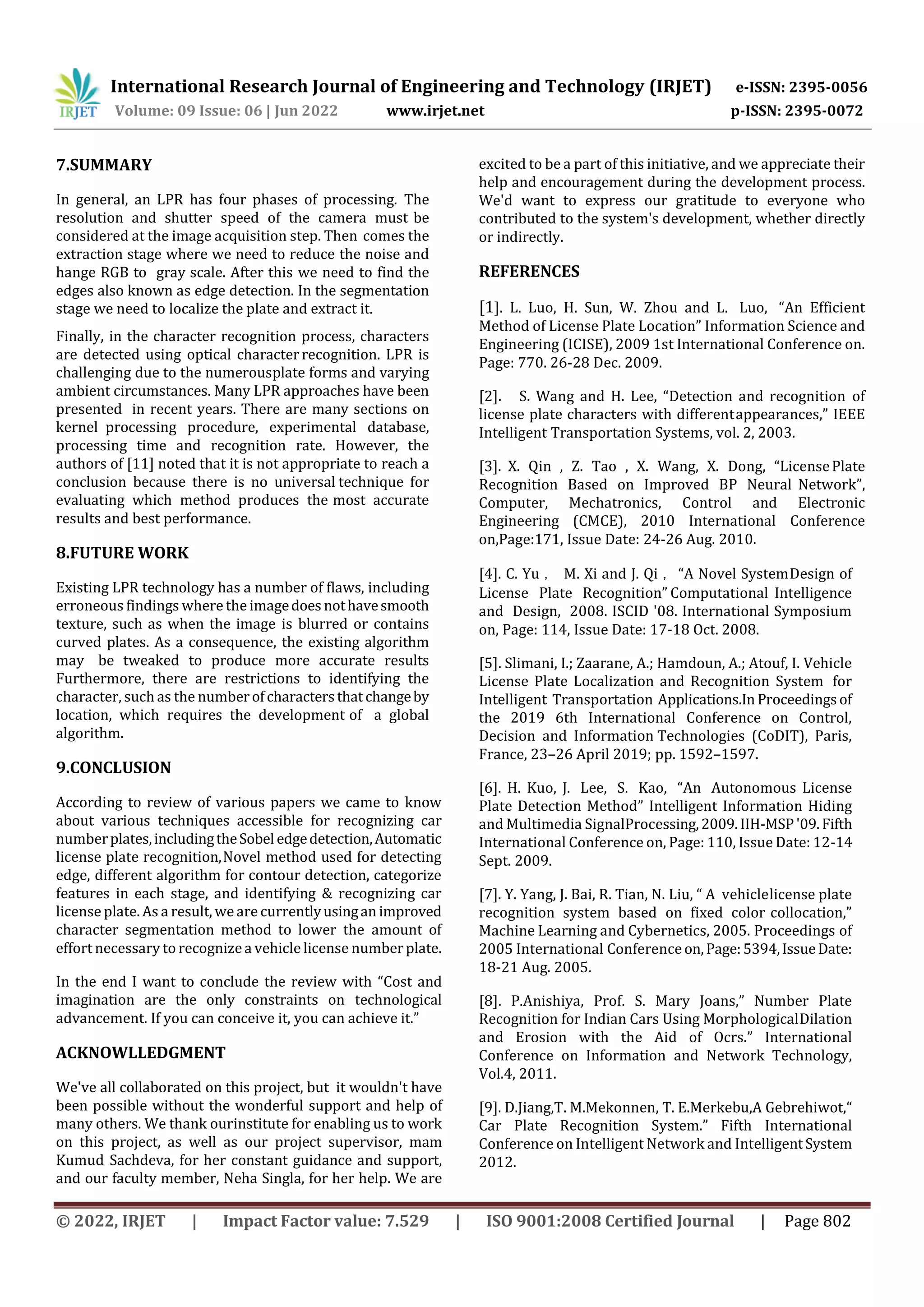 License Plate Recognition | PDF